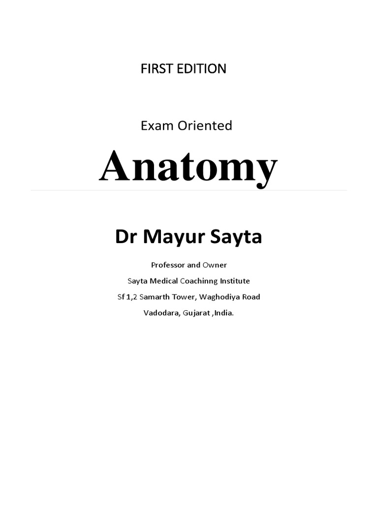 Anatomy Reference Guide: A Comprehensive Overview of Human Anatomy ...