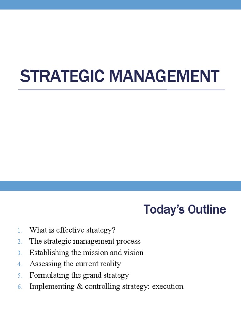 Chapter 6 - Strategic Management | PDF | Strategic Management ...