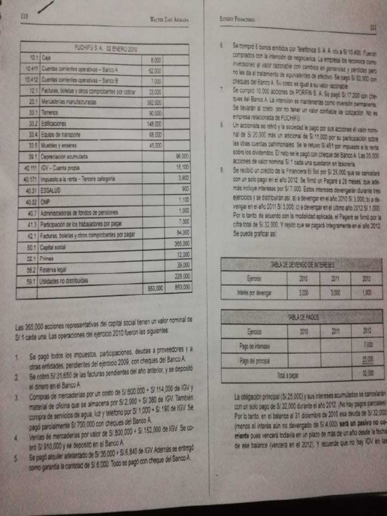 Caso Práctico EEFF | PDF