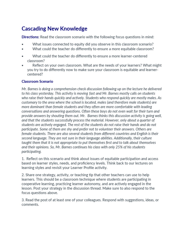 What Is A Learner Centered Approach | PDF | Lecture | Brainstorming