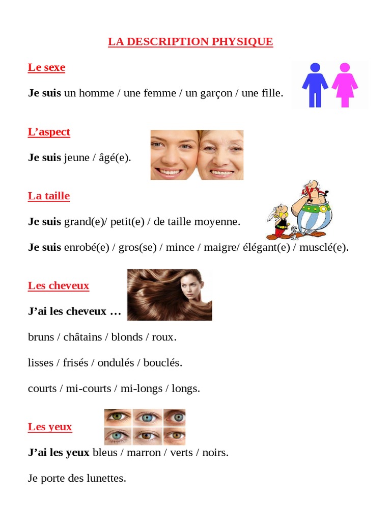 La Description Physique | PDF | Mode de vie