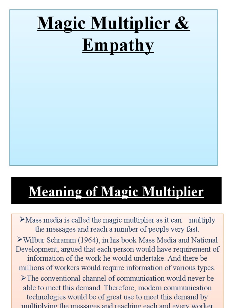 Magic Multiplier & Empathy Magic Multiplier & Empathy | PDF | Empathy ...