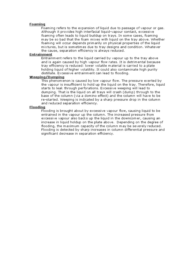 Meaning of Flooding, Weeping, Foaming | PDF