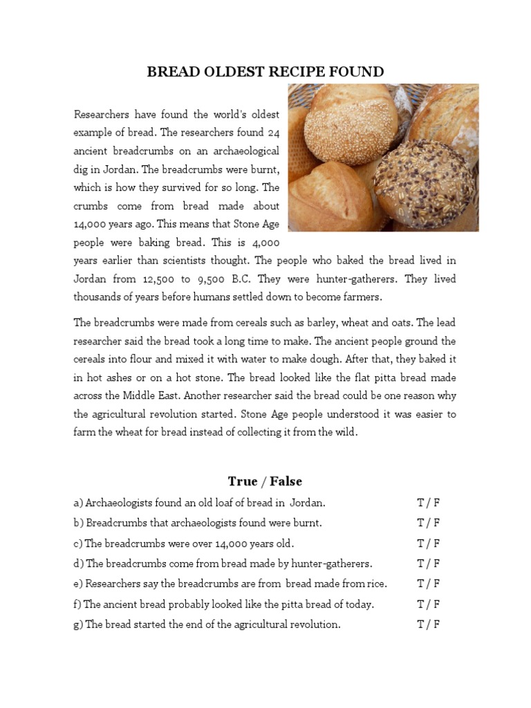 Activity 4 - Bread Oldest Recipe Found | PDF | Bread Crumbs | Breads