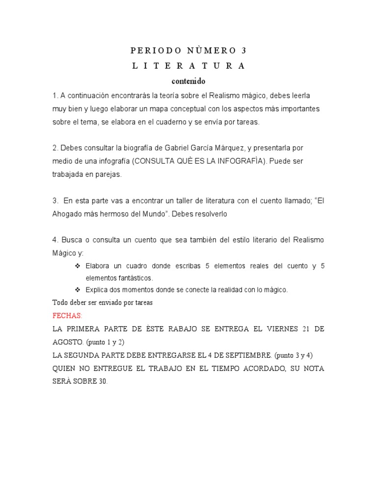 El Ahogado Mas Hermoso Del Mundo | PDF | Realismo literario | Realismo ...