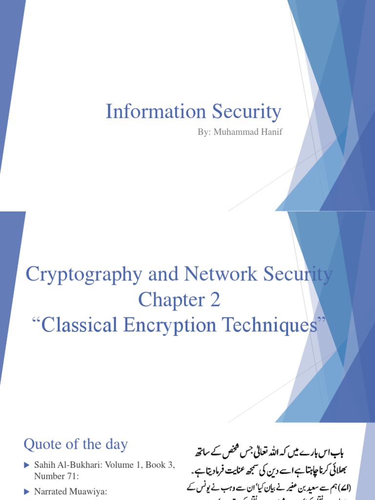 Information Security: By: Muhammad Hanif | Download Free PDF | Cryptanalysis | Cryptography