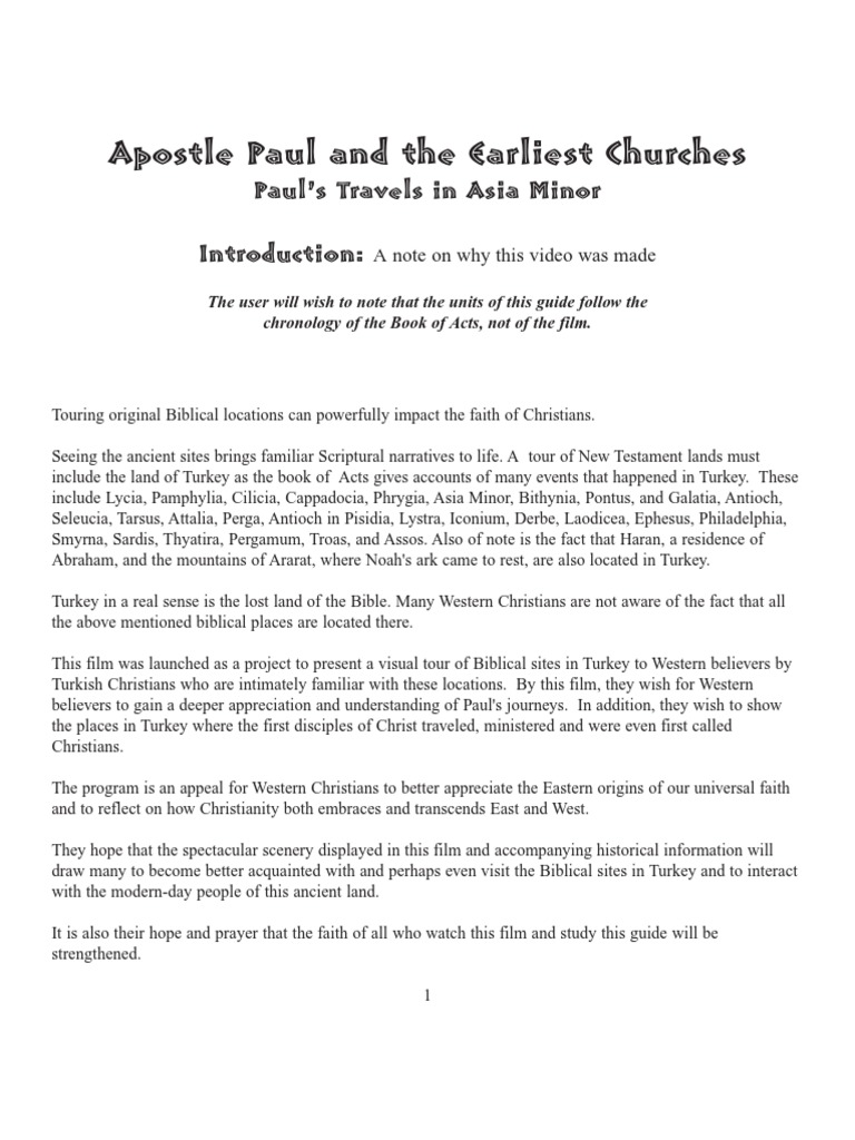 Apostle Paul Guide PDF | PDF | Barnabas | Paul The Apostle