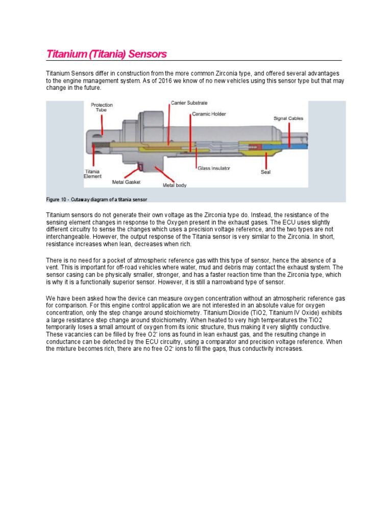 Titanium Sensor Advantages Over Zirconia | PDF | Titanium Dioxide | Sensor