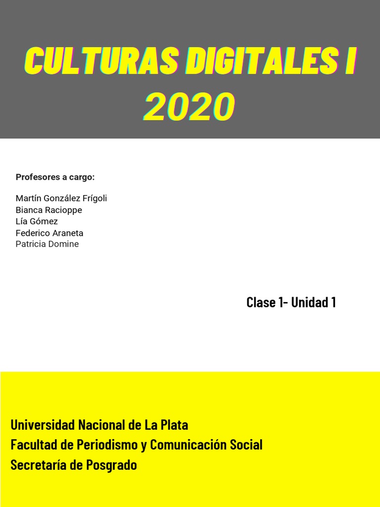 Clase 1 CDI 2020 - Compressed | PDF | Science | Ciencia y Tecnología