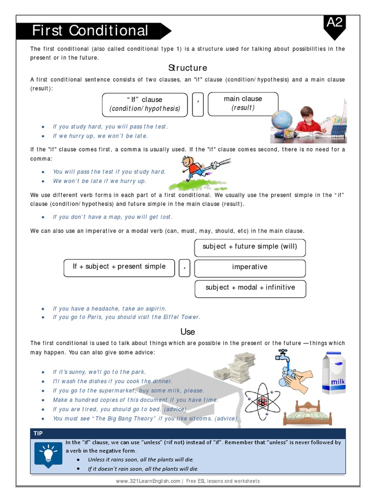 LearnEnglish Com Grammar First Conditional Basic A2 | PDF | Verb | Morphology