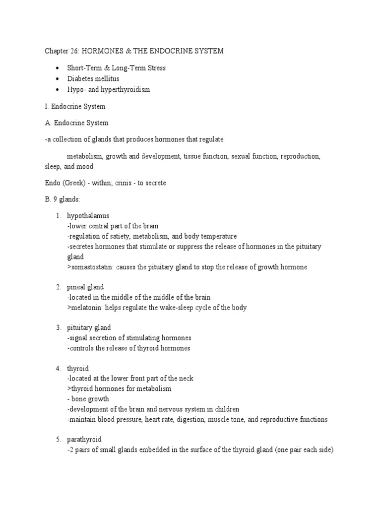 Understanding the Endocrine System: A Discussion of Hormones, Stress ...
