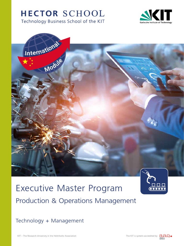 Executive Master Program: Production & Operations Management | PDF ...