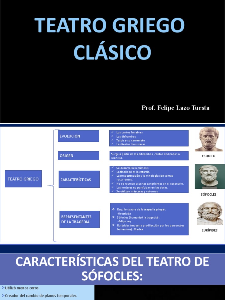 Segunda Clase de Literatura: El Teatro Griego - Prof. Felipe Lazo | PDF ...