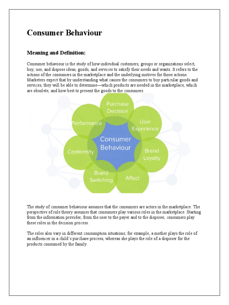 Consumer Behaviour: Meaning and Definition | PDF | Consumer Behaviour ...