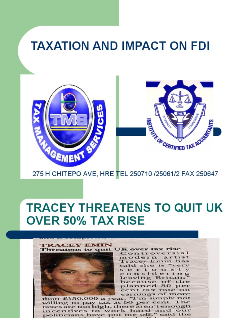 Taxation and Its Impact On Foreign Direct Investment (FDI) | PDF | Tax ...