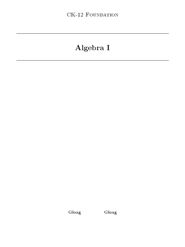 Algebra I | PDF | Variable (Mathematics) | Equations
