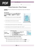 Phase Changes Gizmo Exploration Key | PDF | Water | Ice