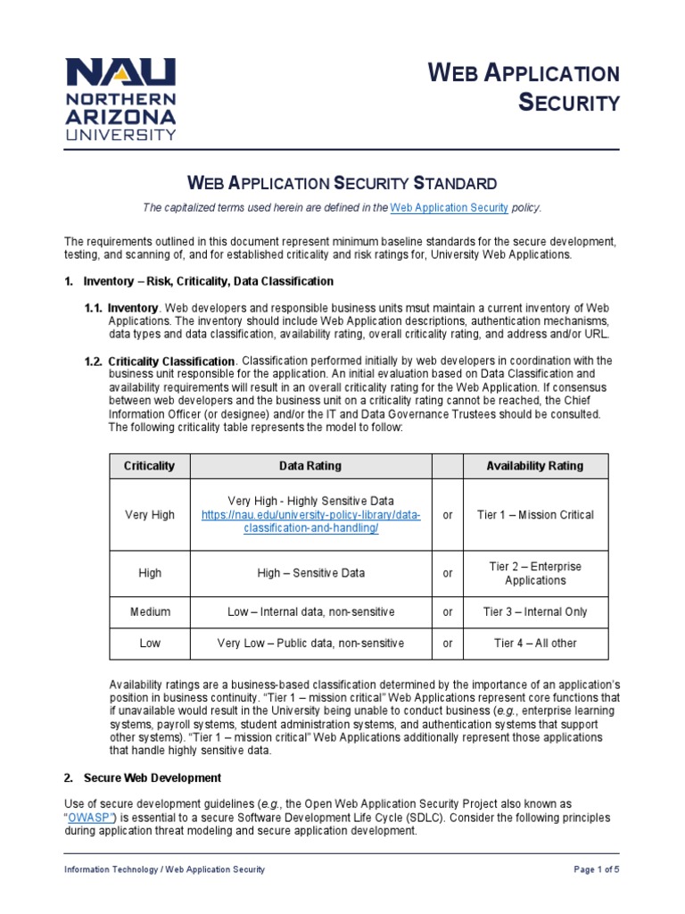 Web Application Security Standard PDF | PDF | Authentication ...