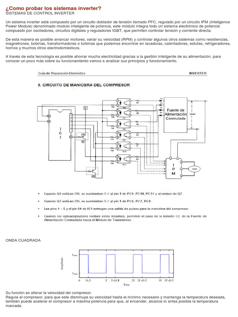 Como Probar Los Sistemas Inverter PDF | PDF | Corriente eléctrica | Fuerza