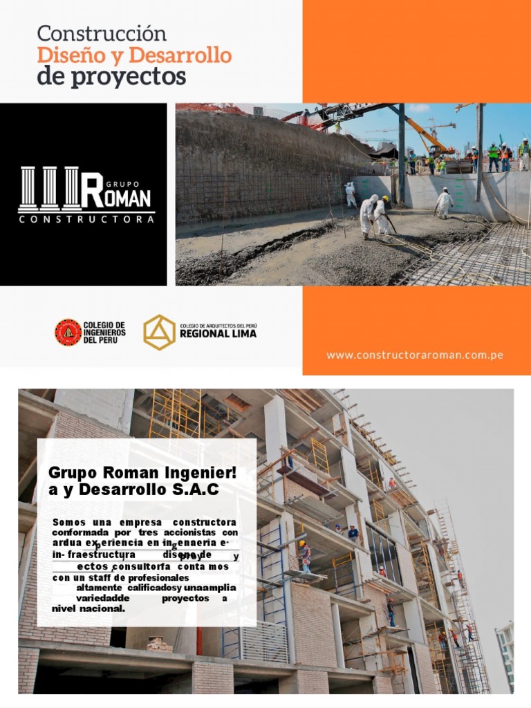 Brochure Constructora Roman | PDF | Ingeniería | Sectores Economicos