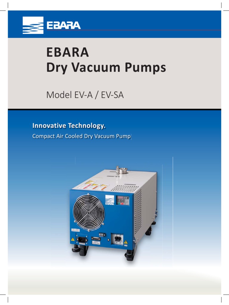 EBARA Dry Vacuum Pumps | PDF | Vacuum | Pump