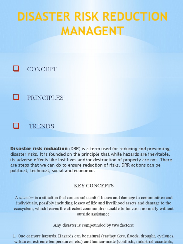 Disaster Risk Reduction Managent | PDF | Disaster Risk Reduction ...