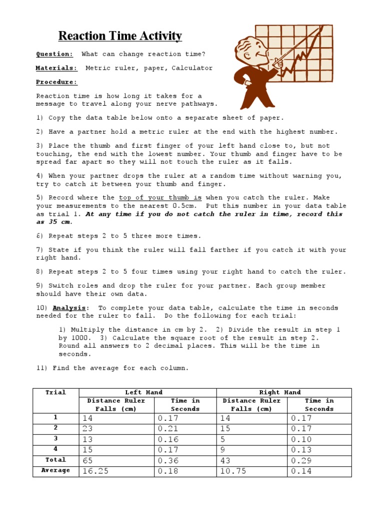 Reaction Time Activity | PDF | Significant Figures | Teaching Mathematics