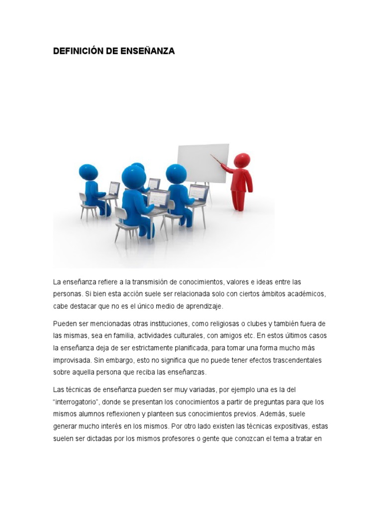 Definición y Concepto de Enseñanza | PDF
