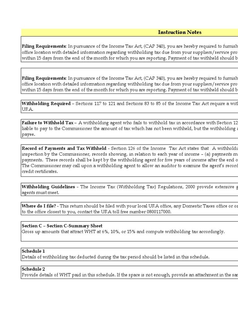 Withholding Tax Filing Guide | PDF | Withholding Tax | Payments