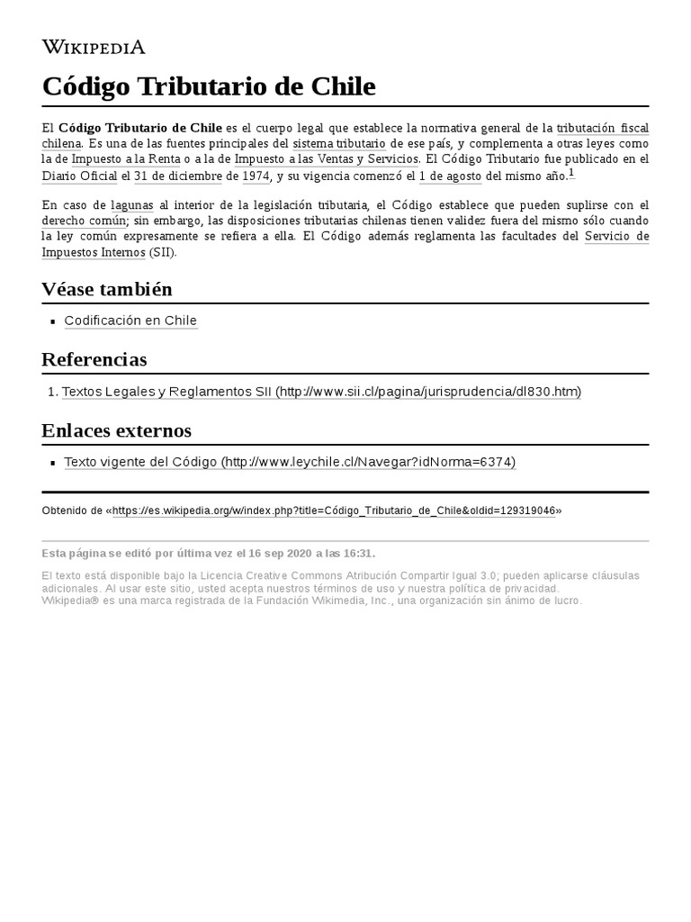 Código Tributario de Chile | PDF