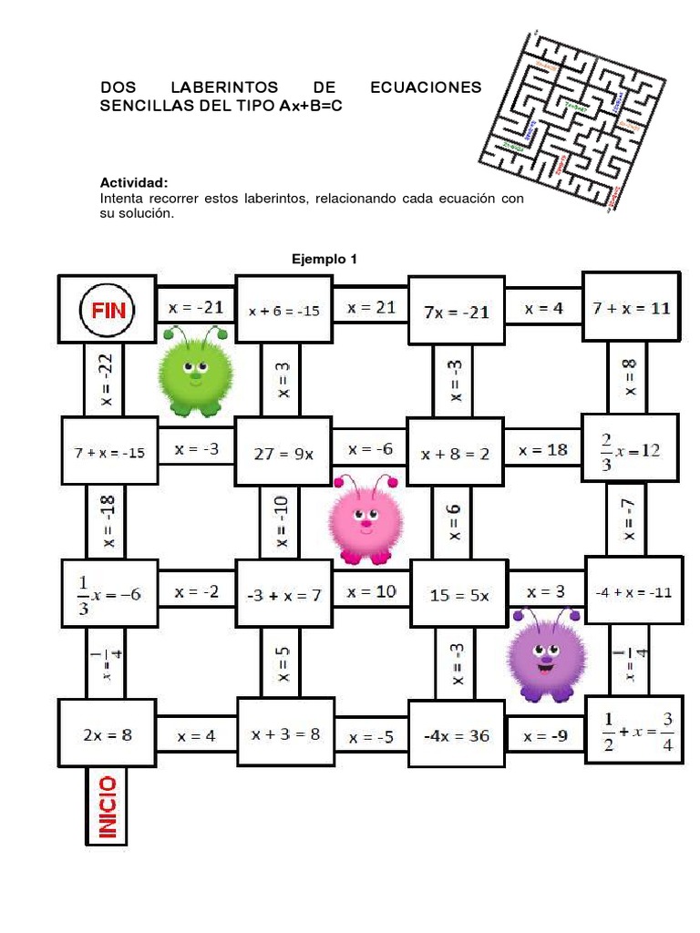 2 Laberintos Ecuaciones | PDF
