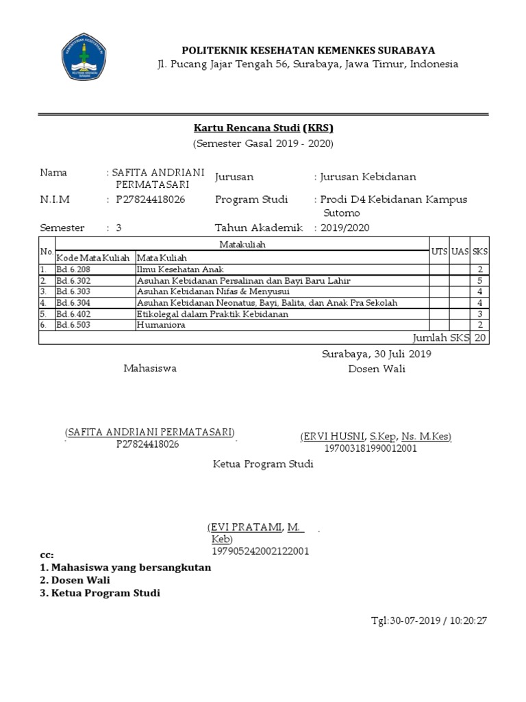 KRS SEMESTER 3 | PDF