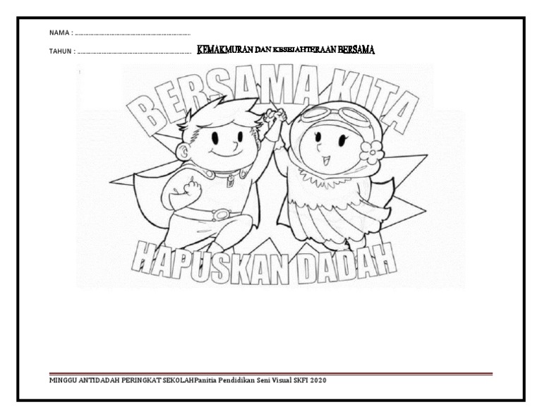 Poster Doodle Anti Dadah Sekolah | PDF | Seni