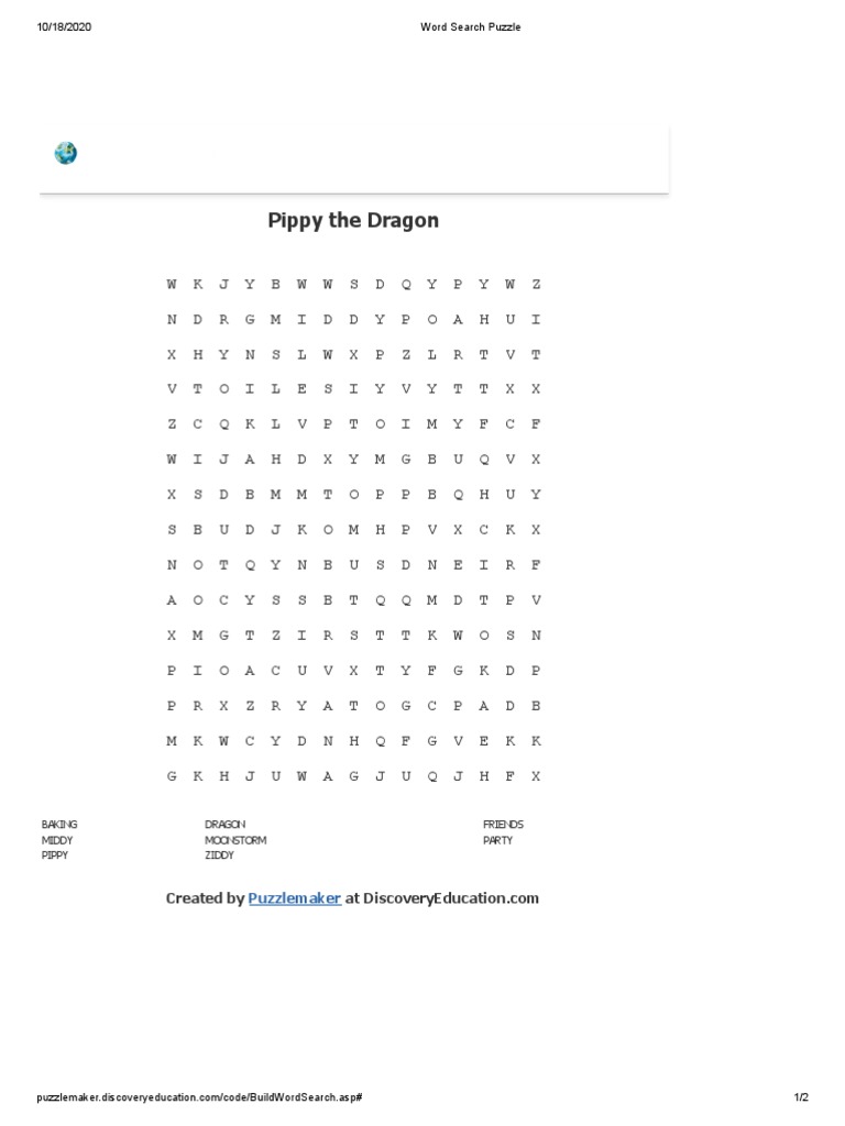Word Search Puzzle | PDF