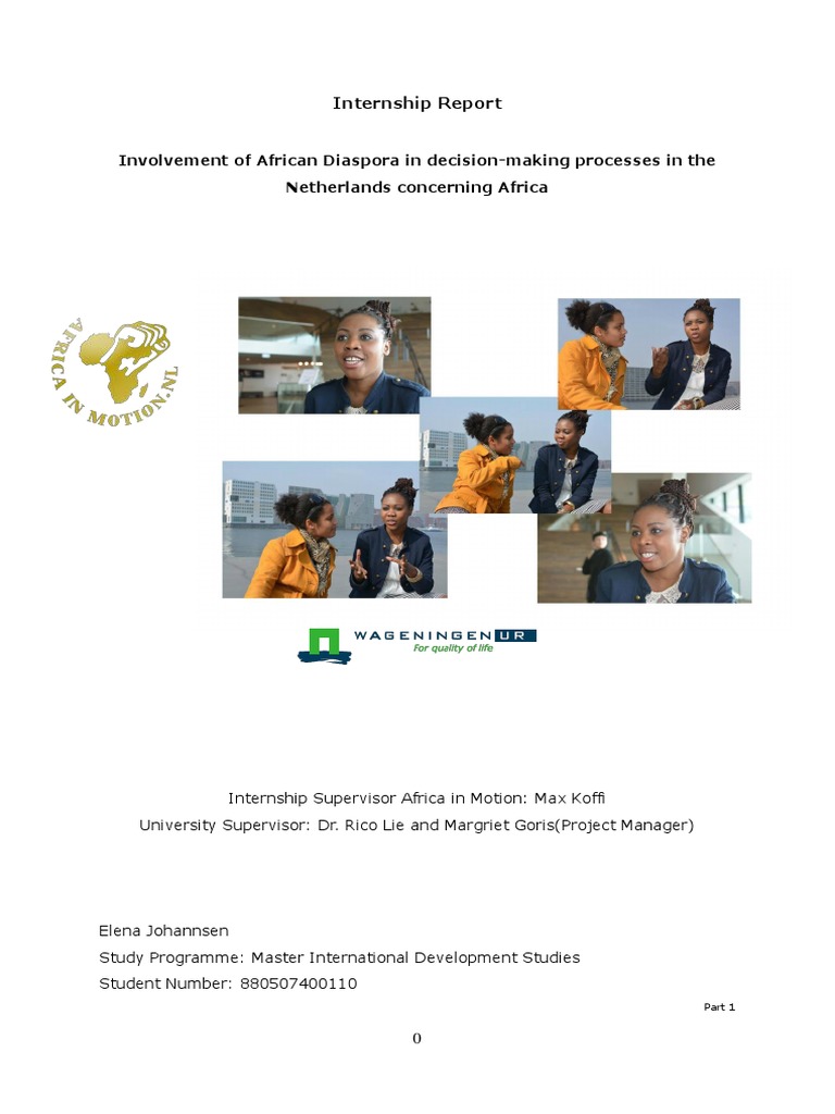 AIM - Internship Report Elena | PDF | Governance | Narrative