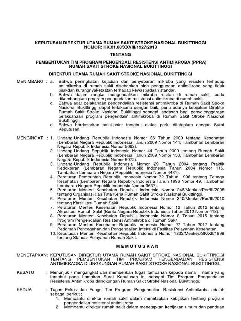 SK. Tim PPRA 2018 | PDF