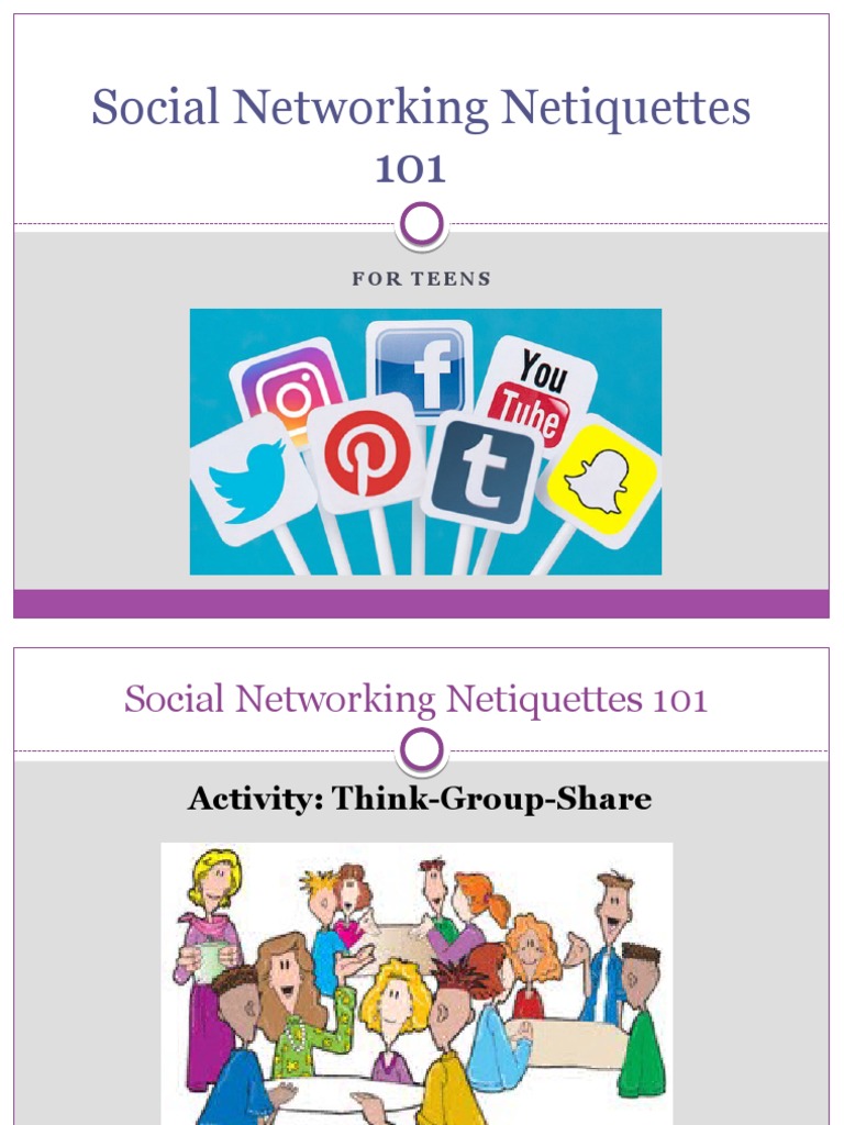 20 Essential Social Media Etiquette Rules for Teens | PDF | Social ...