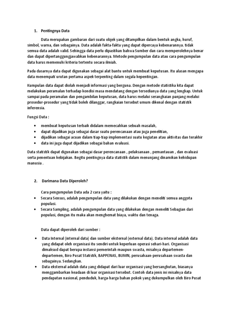 Pentingnya Data dalam Pengambilan Keputusan | PDF