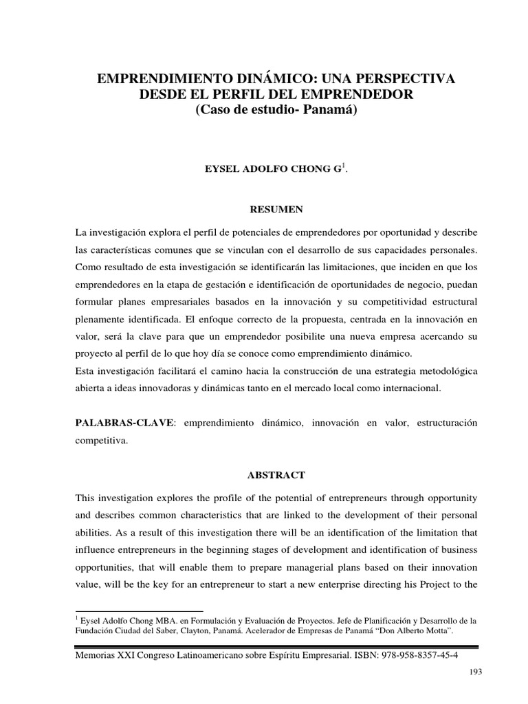 7P4 Emprendimiento Dinamico (1992) | PDF | Iniciativa empresarial ...