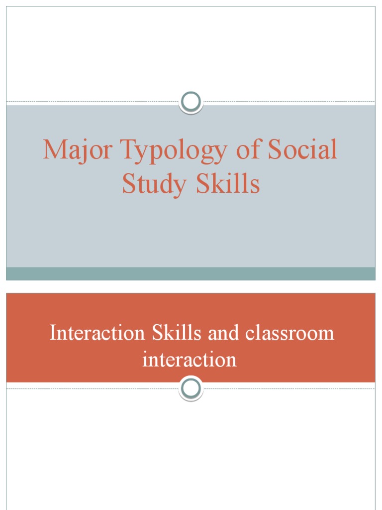 Major Typology of Social Study Skills | PDF