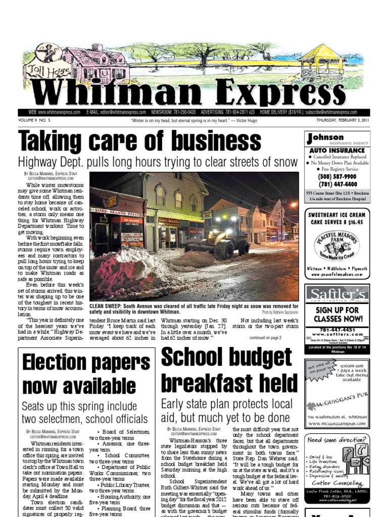 Whitman Express 02 - 03 - 2011 | PDF | Aspirin | Snow