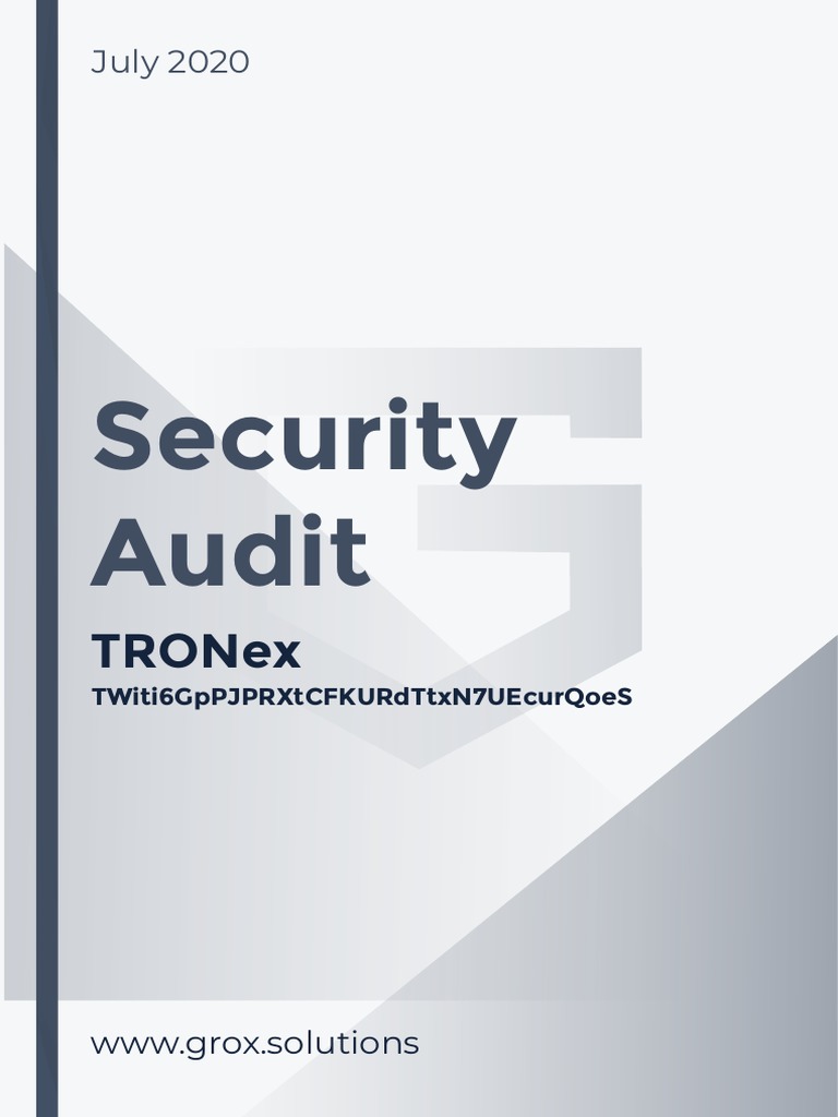 Security Audit: Tronex | Download Free PDF | Software Bug | Computing