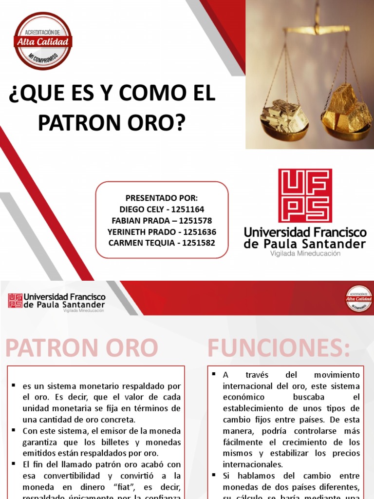 Diapositivas Patron Oro | PDF | Estándar dorado | Monedas