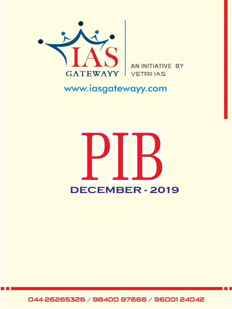 PIB Compilation December 2019 Itech | PDF | Human Development Index ...