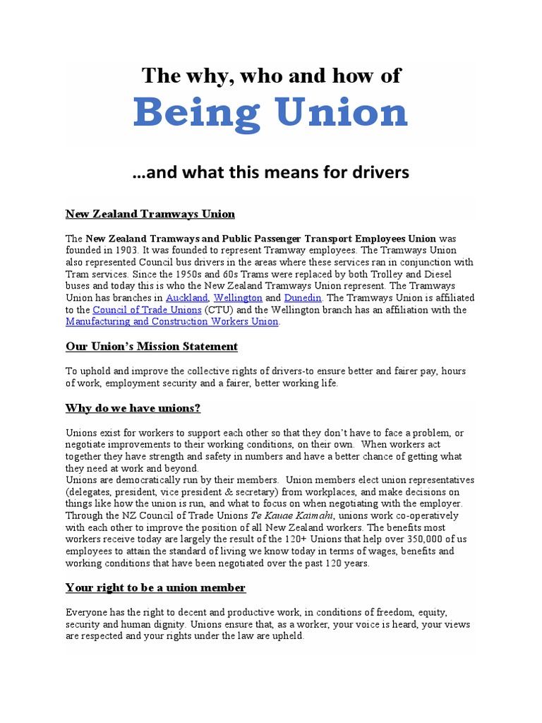 Being Union Web | PDF | Trade Union | Collective Bargaining