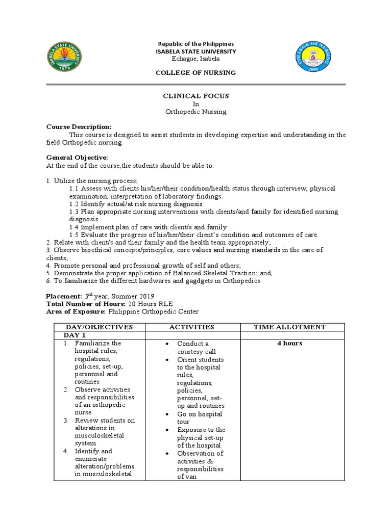 Clinical Focus: Isabela State University | PDF | Psychosocial | Nursing