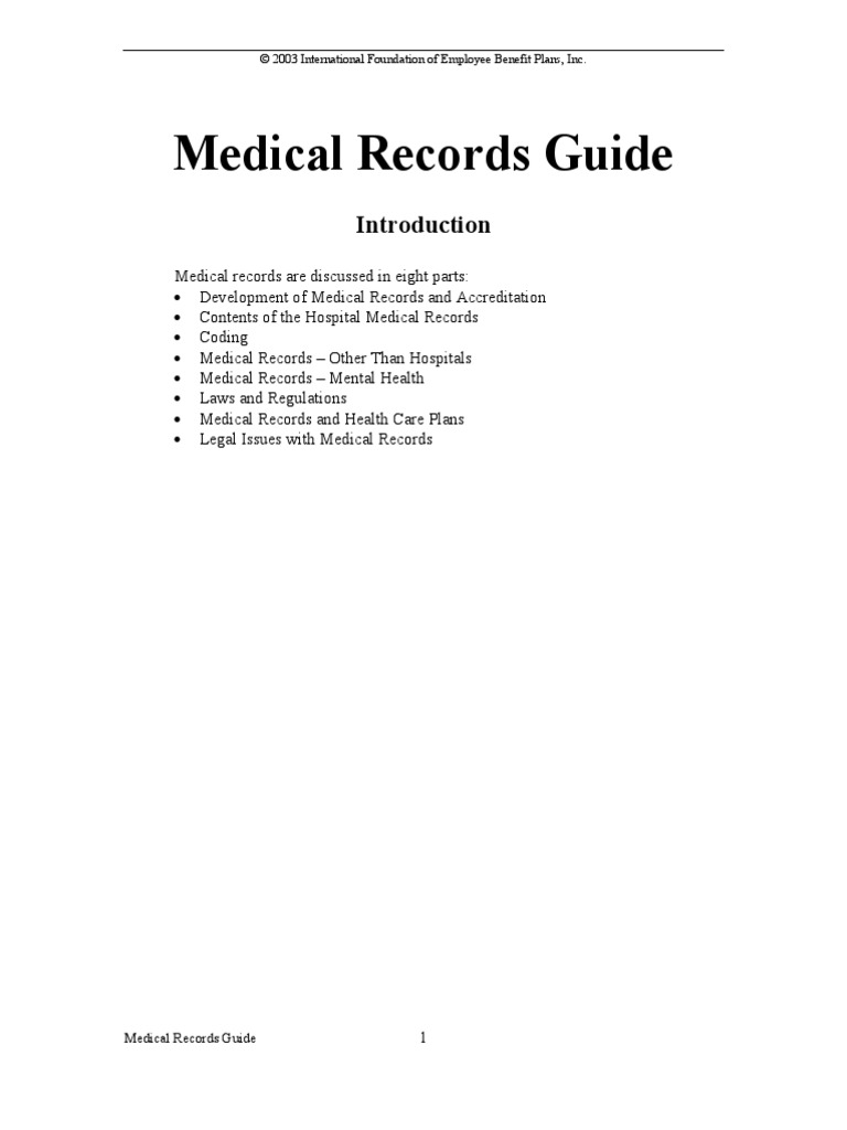 Medical_Records_Guide | Medical Record | Nursing Home Care