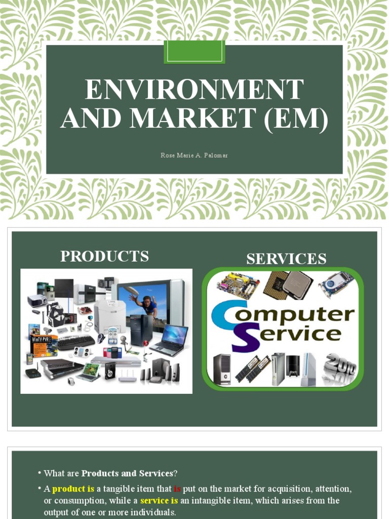 Environment and Market (EM) | PDF | Competition | Product (Business)