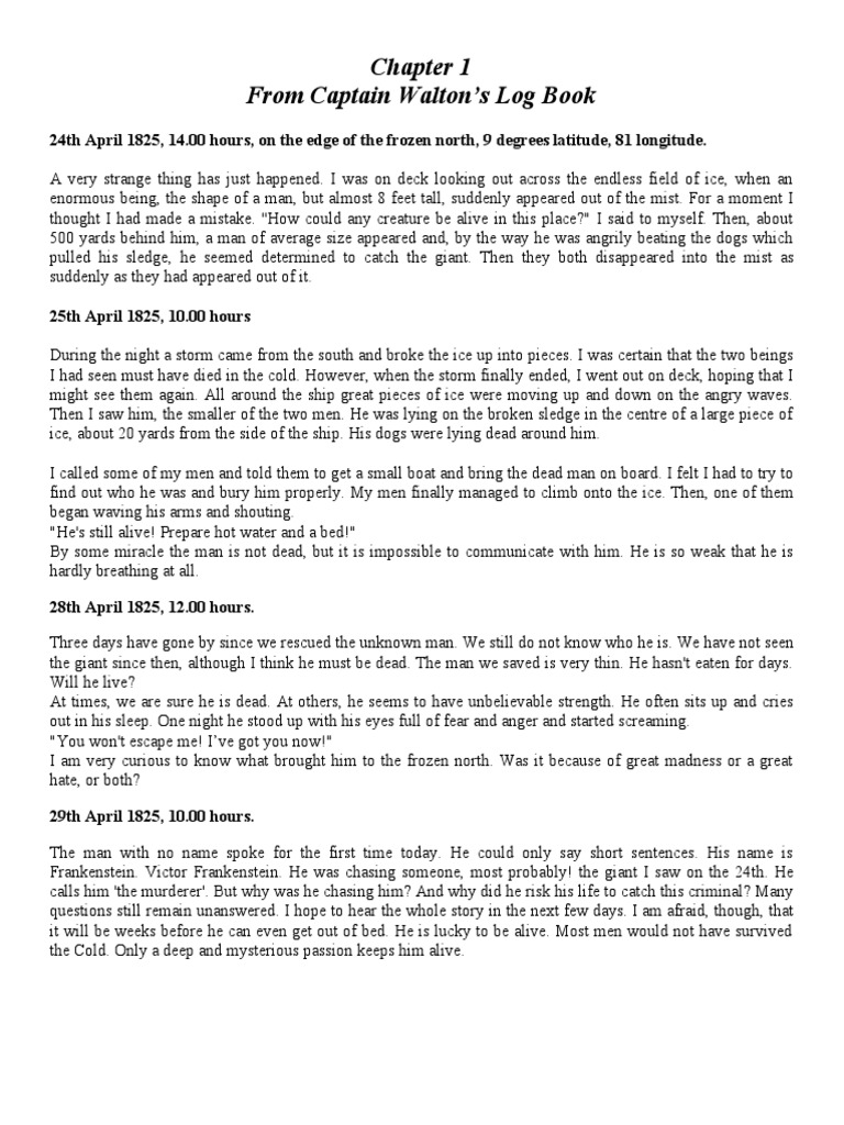 Frankenstein Chapter 1 | PDF