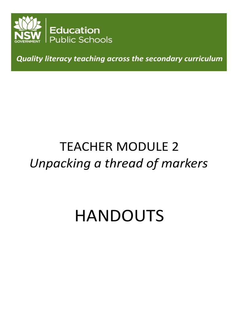 Handout Cover Page - MODULE 2 | PDF